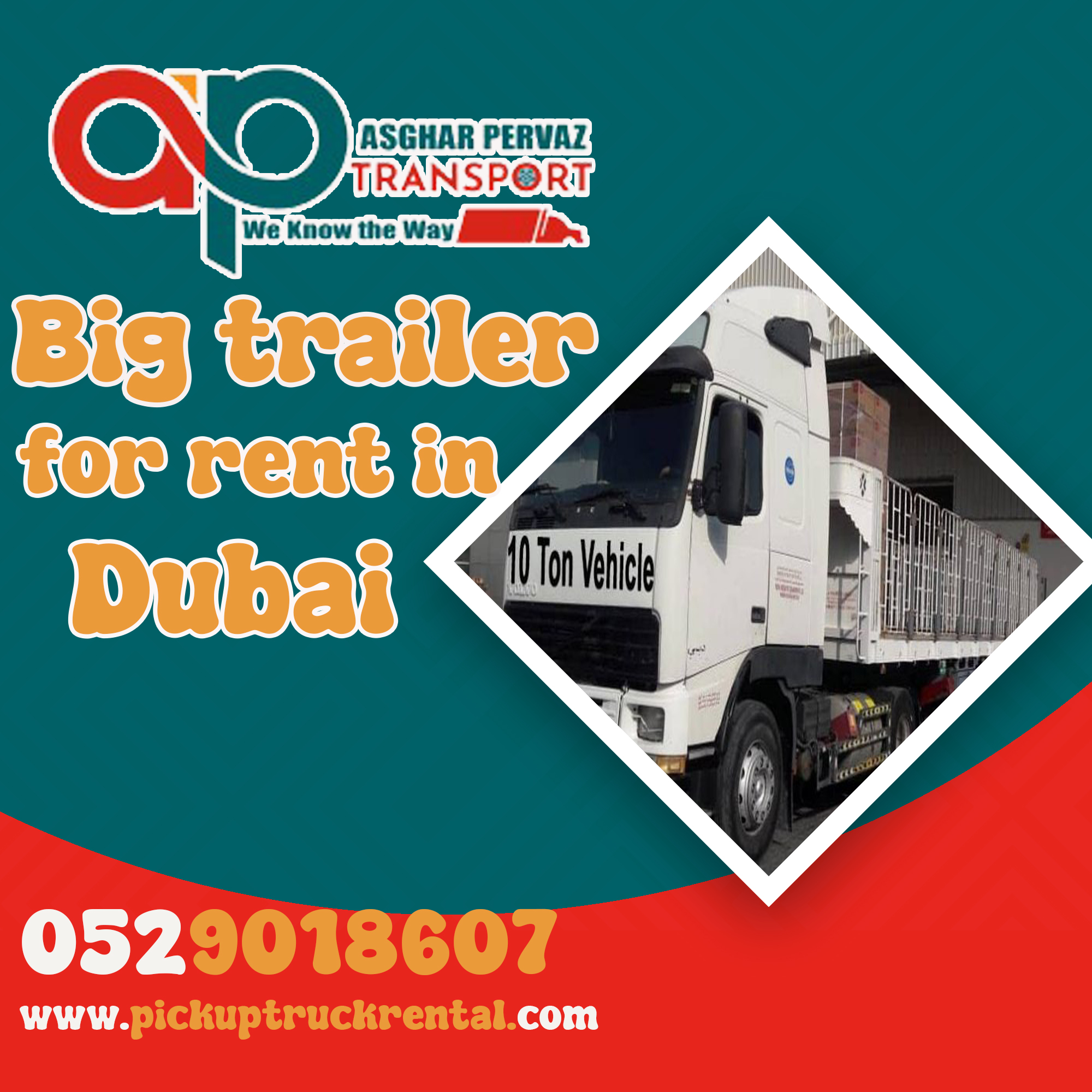 Heavy-duty trailer rental Dubai | Affordable Trailer Rental Services