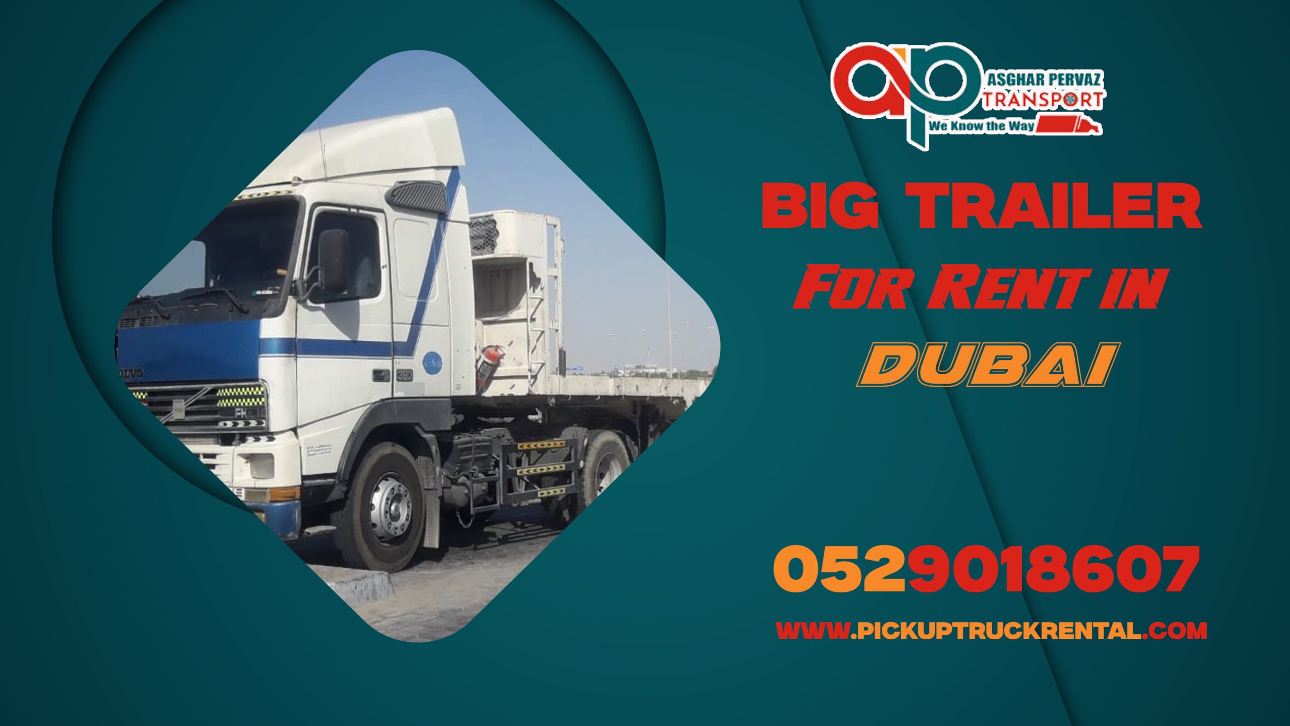 Heavy trailer rental Dubai | Affordable Trailer Rental Services