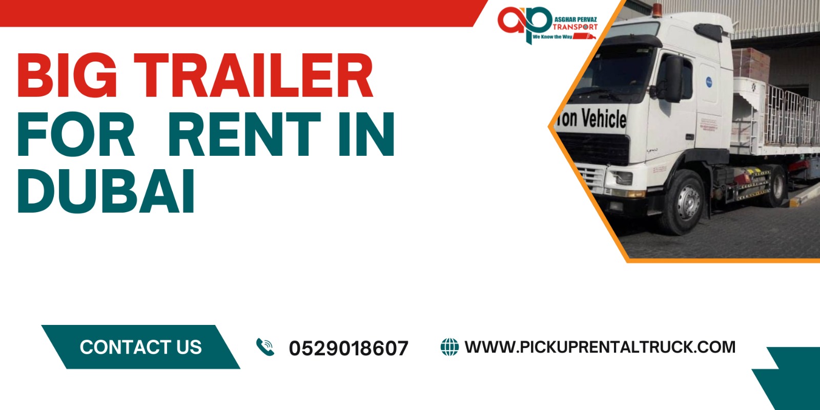 Heavy Trailer for Rent Dubai | Affordable Rates 0545981427